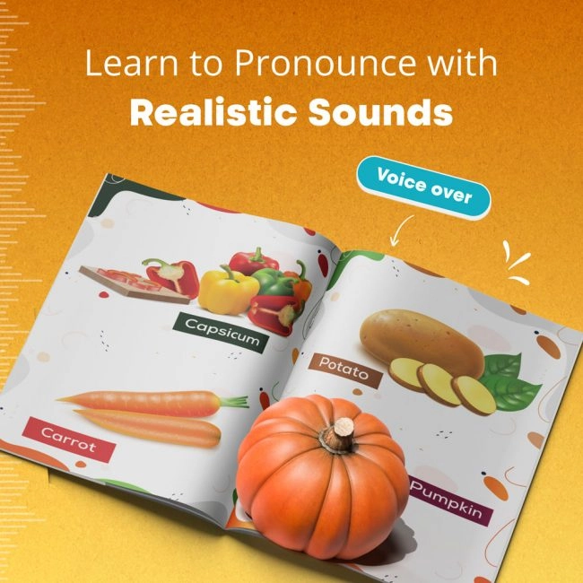 Fruits and Vegetables Book – Interactive Learning for Kids